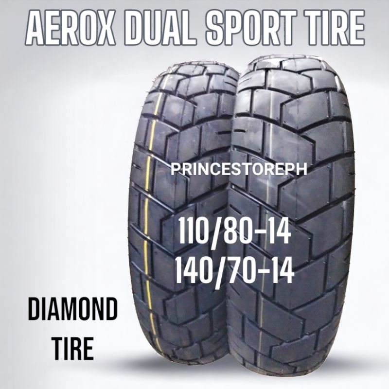 AEROX DUAL SPORT TIRE DIAMOND PREMIUM 110/80-14 140/70-14 | Shopee ...