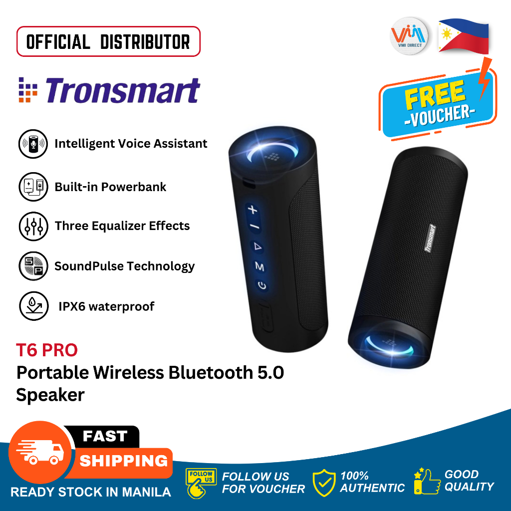 Tronsmart T6 Pro 45W Bluetooth Speaker IPX6 Waterproof Built-in ...