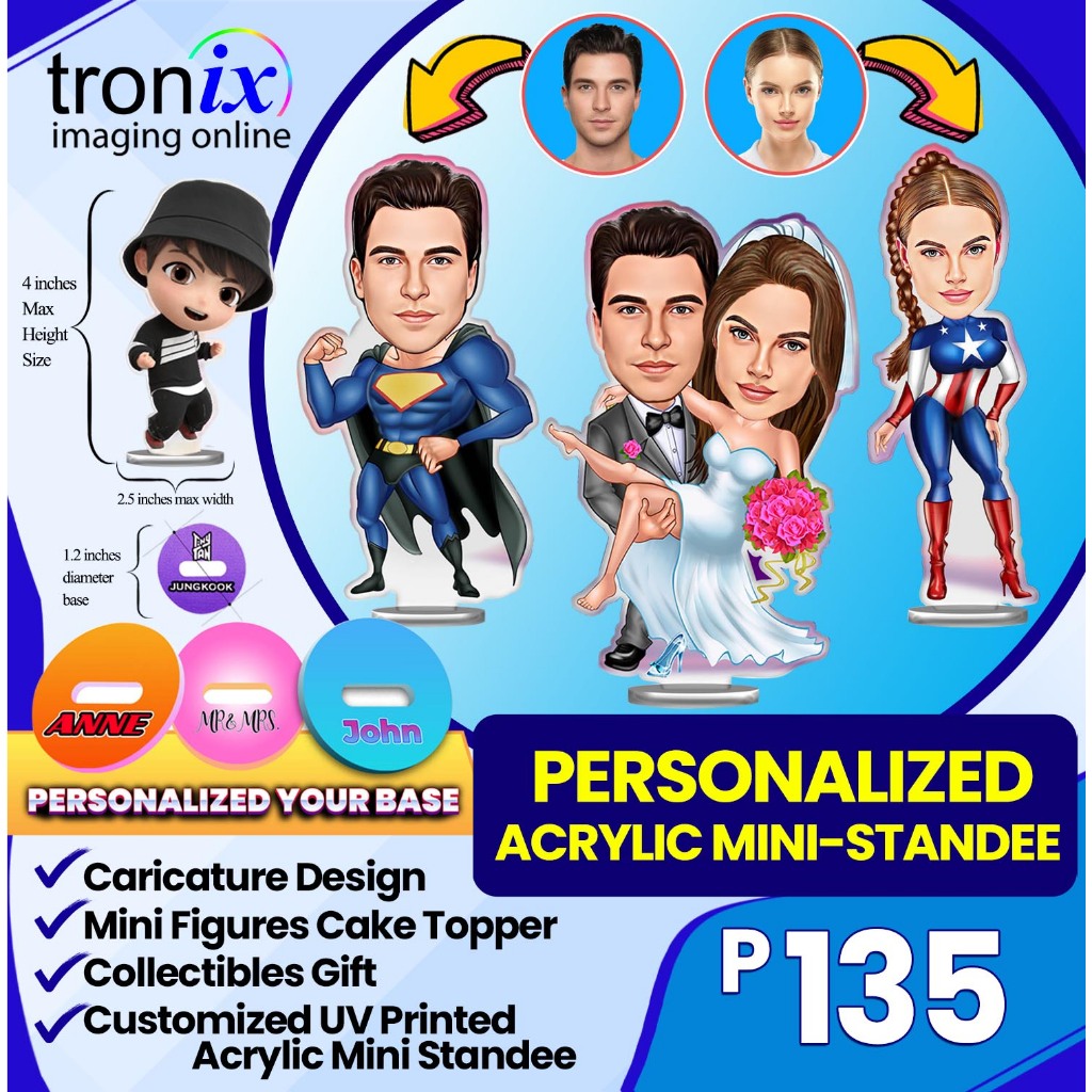 Tronix Imaging Personalized Acrylic Miniature Standee 4 Inch Mini ...
