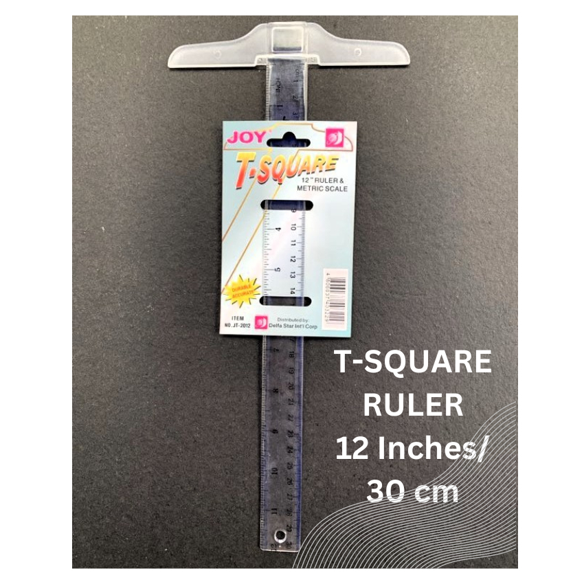 (Positivity) T-Square Clear and Transparent Ruler 12 inches / 30cm ...
