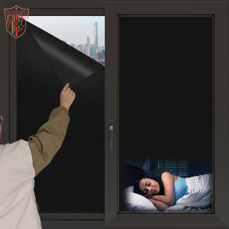 (45cm*200cm) GS Window Privacy Film Blackout Window Film,100% Light ...