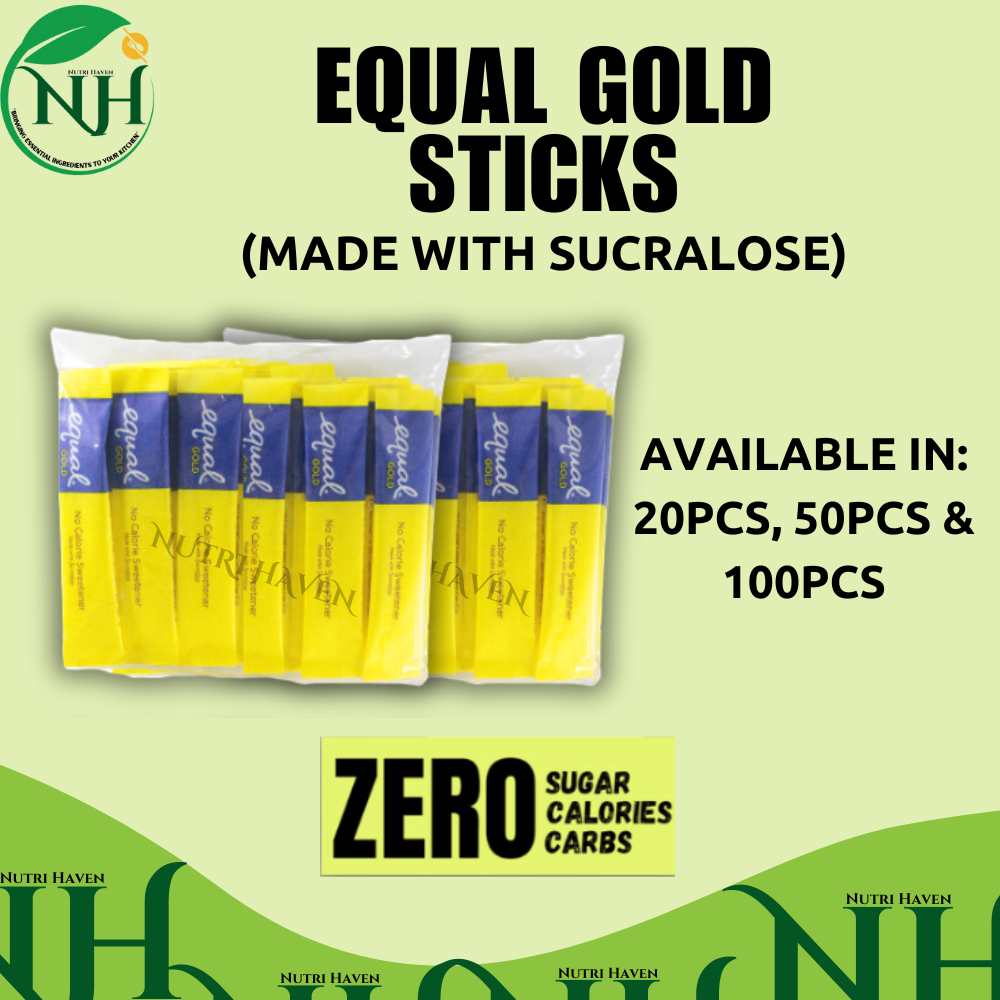 EQUAL GOLD STICKS Zero/No calorie sweetener 20s, 50s, & 100s keto and ...