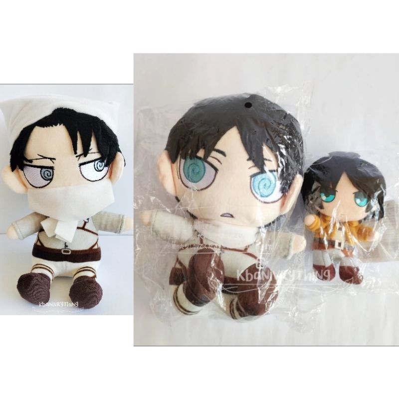 Attack on Titan - Levi Ackerman and Eren Yeager Chimi Chara Plush ...