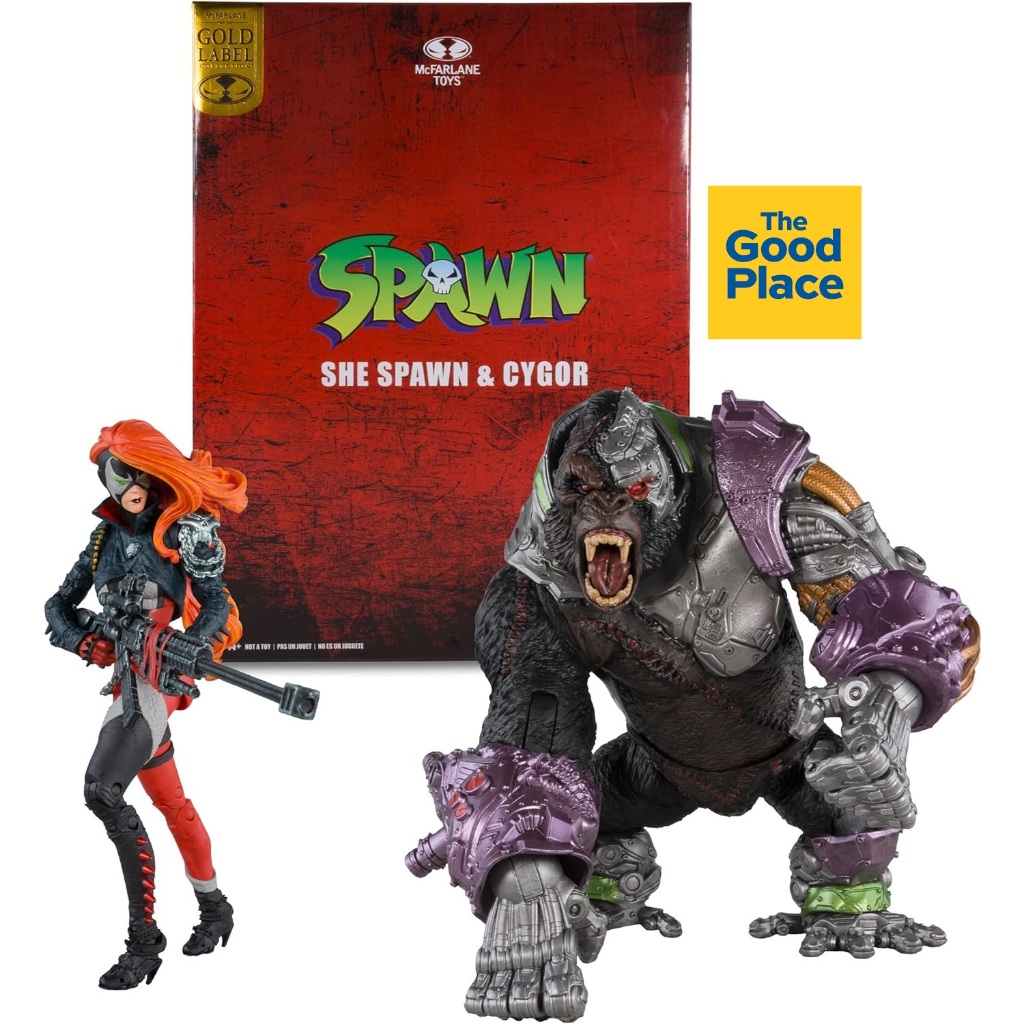 MCFARLANE Spawn Gold Label She-Spawn & Cygor 2 Pack Figures | Shopee ...