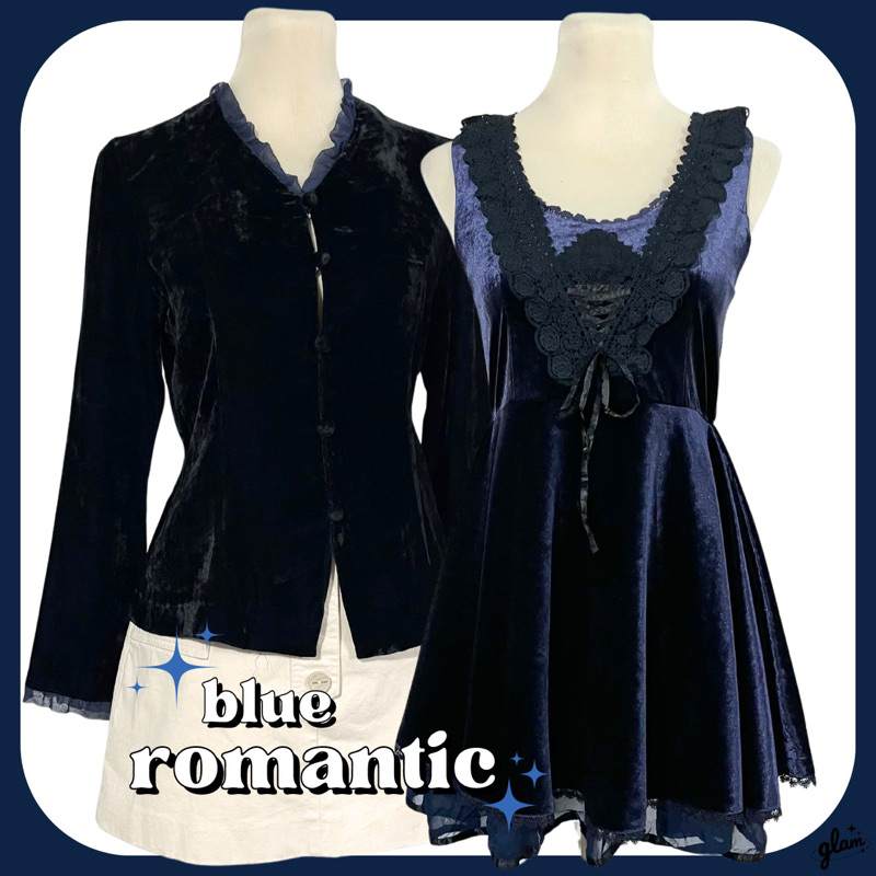BLUE ROMANTIC coquette dainty lolita dollette dress french victorian ...