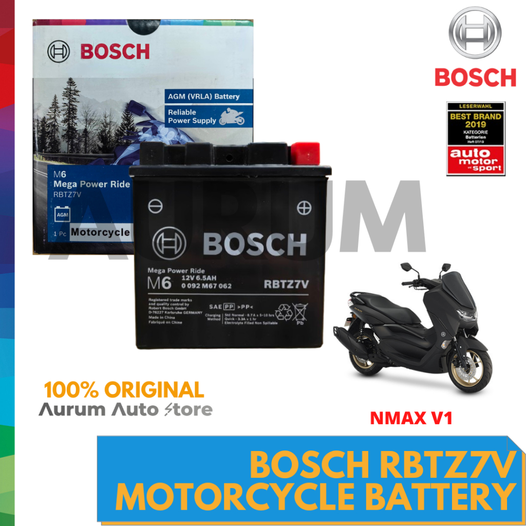 Bosch RBTZ7V Battery for Nmax V1, Bosch Battery, Nmax Battery | Shopee ...