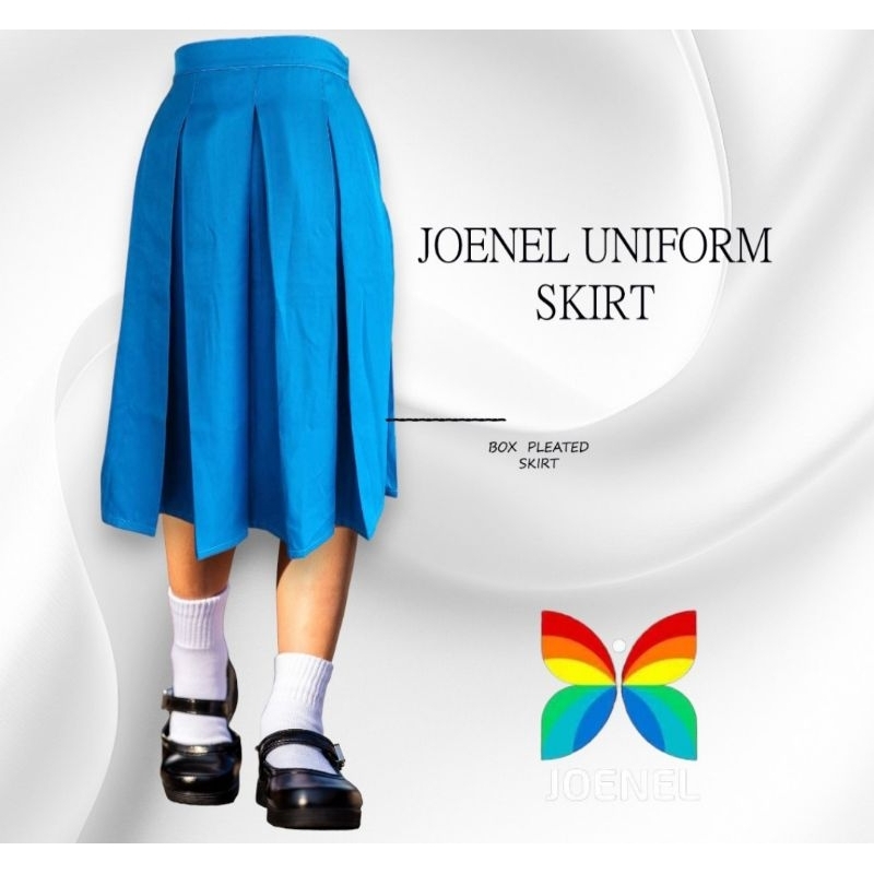 Skirt palda School uniform SKY BLUE SKIRT PEACH TWILL JOENEL BRAND ...