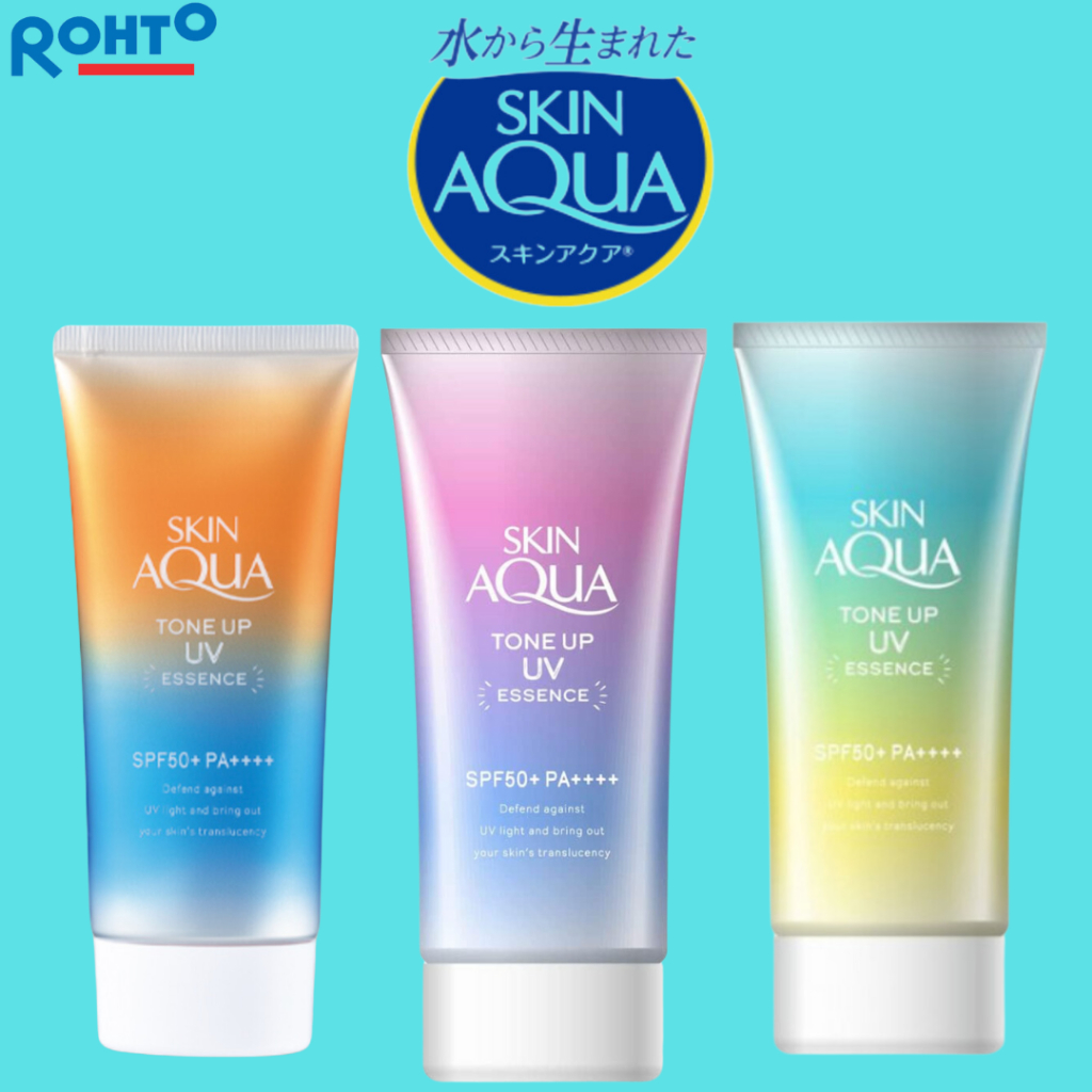 ROHTO Skin Aqua Tone Up UV Essence SPF 50+/PA++++ 80grams Japan | Shopee Philippines