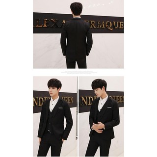 ADO (Local Delive)Suit Men's Three-Piece Suit Men's Full Set of Coat ...