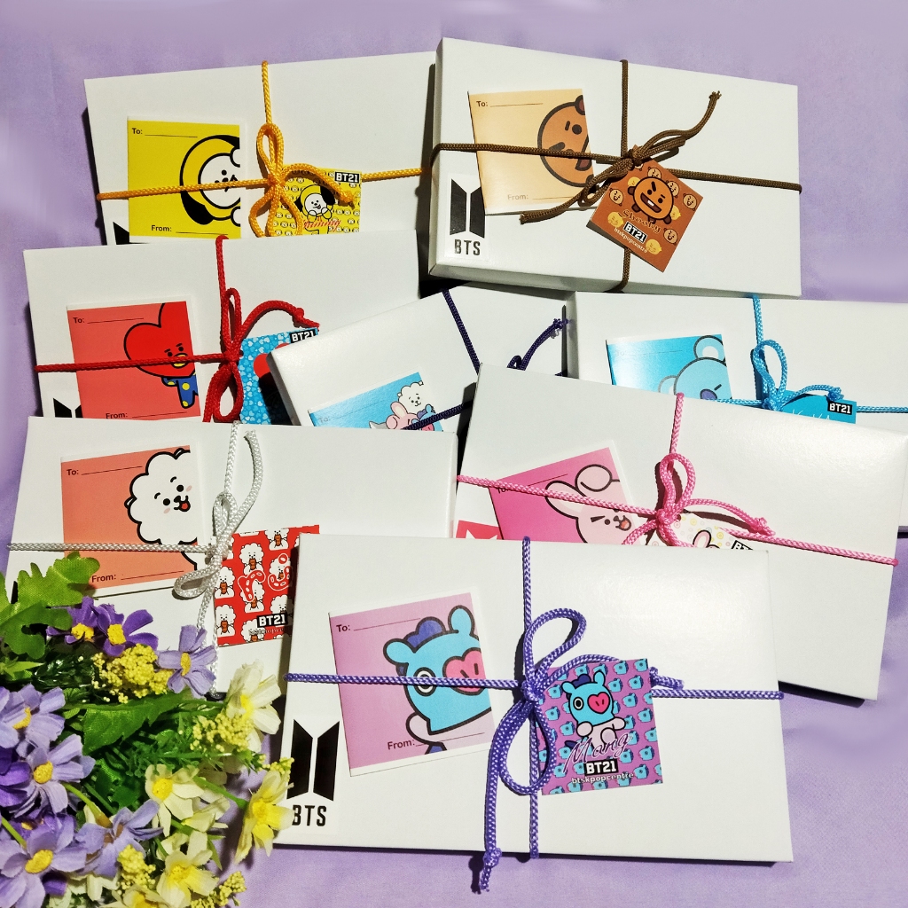 Dinky Gifts in Tiny White Gift Box - OT7 Bangtan Jin Suga JHope RM ...