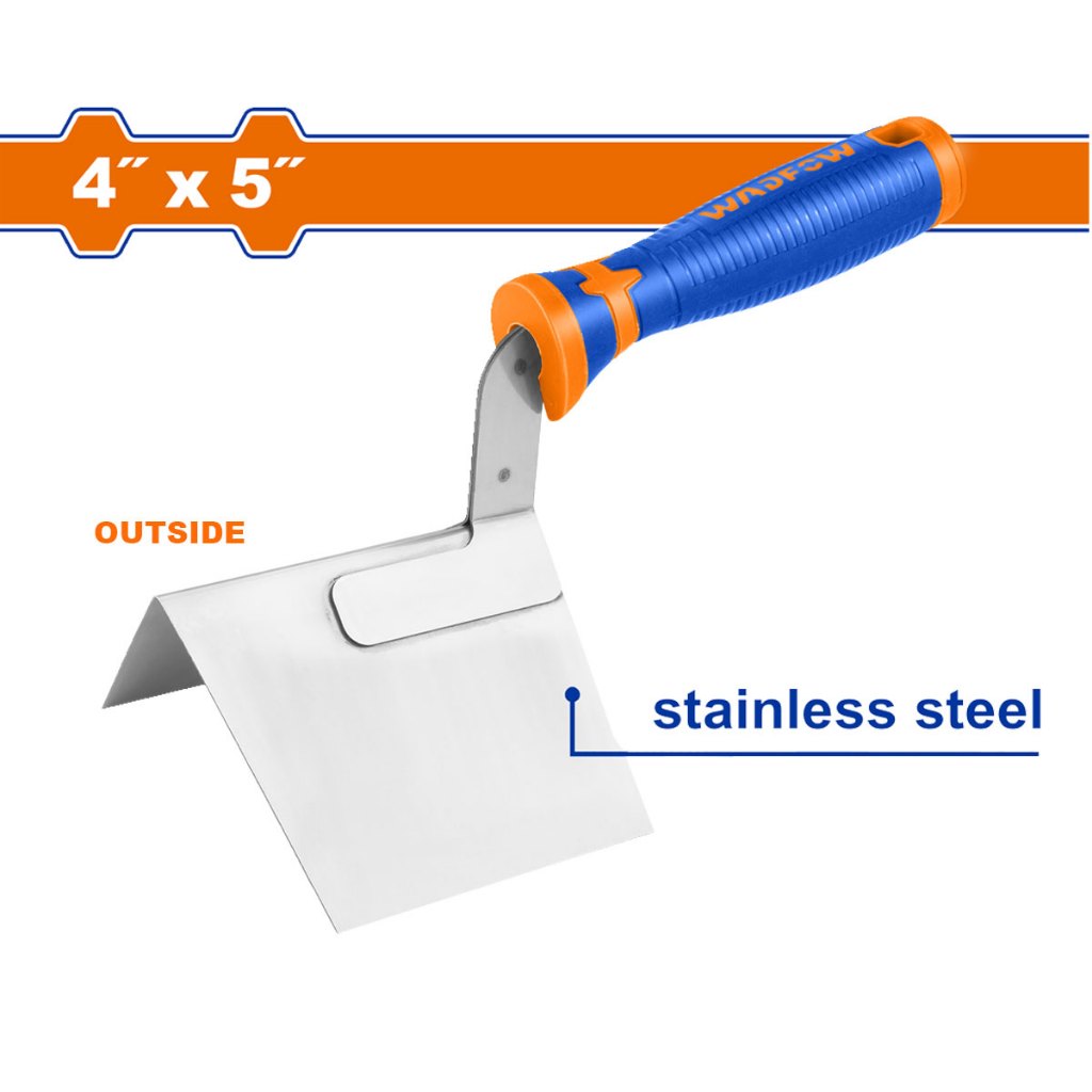 BUILDMATE Wadfow 4" x 5" Inch Inside / Outside Corner Plastering Trowel ...
