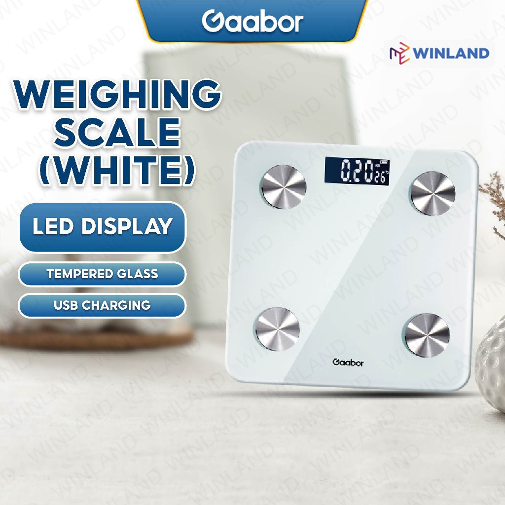 Gaabor by Winland LED Display Electronic Weighing Scale USB Charging w ...
