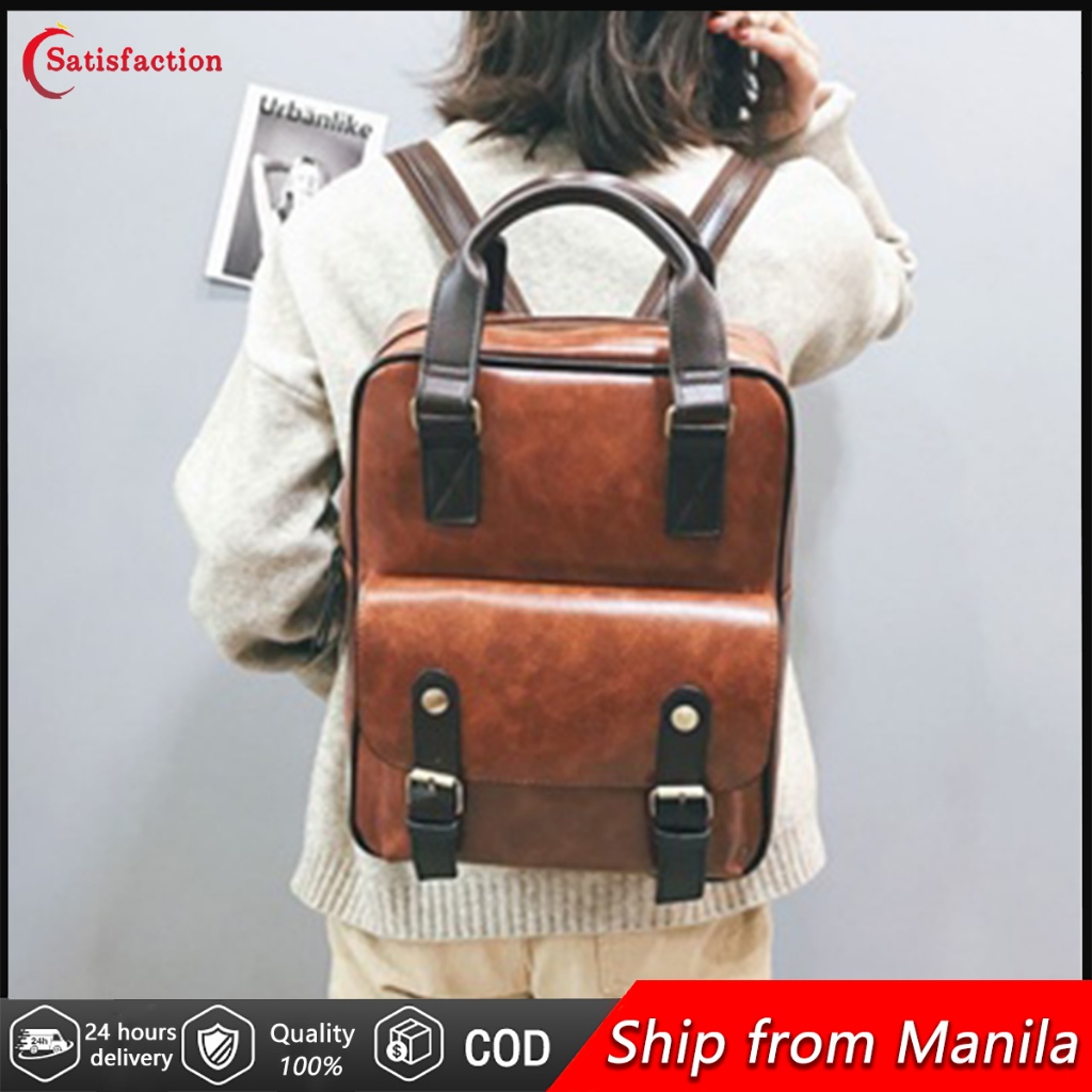 Women Pu Leather Backpack Fashion Lady Backpacks Casual College School Bag Vintage Classic Back ...