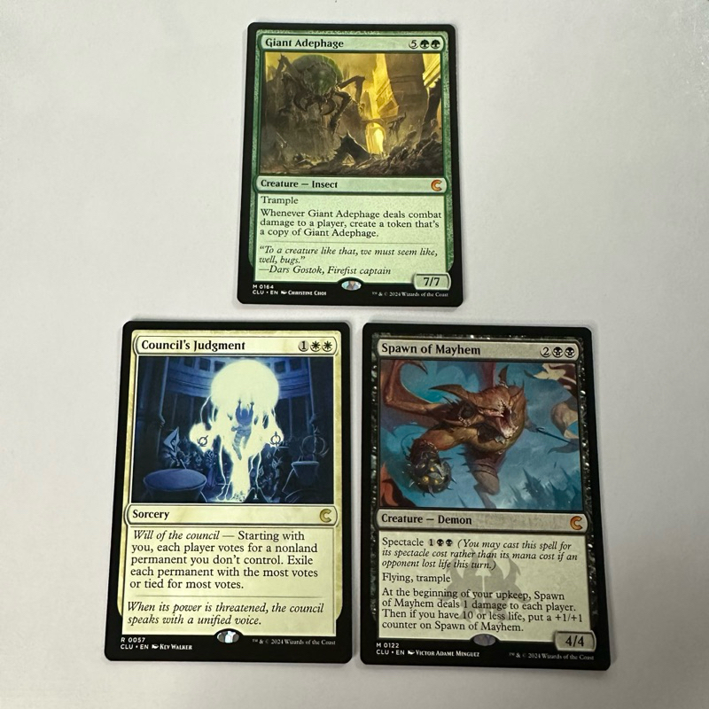 GIANT ADEPHAGE | COUNCIL’S JUDGMENT | SPAWN OF MAYHEM | CLU RAVNICA ...