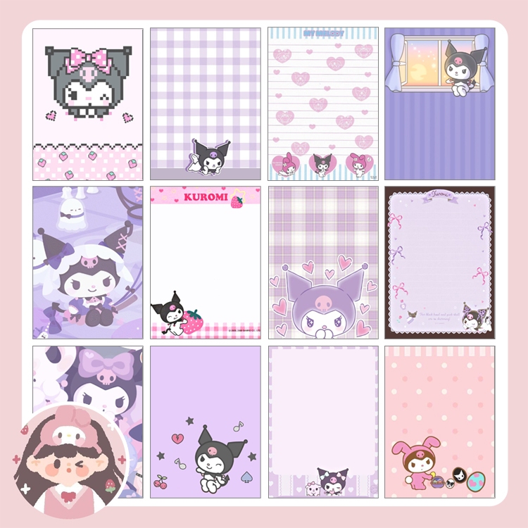 Kuromi Notepad 24 Loose Sheets Random Design | Shopee Philippines