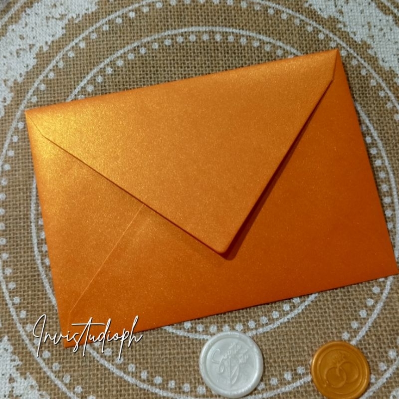 Invitation Envelope ON-HAND | Copperplate Rust Bronze Copper Orange ...
