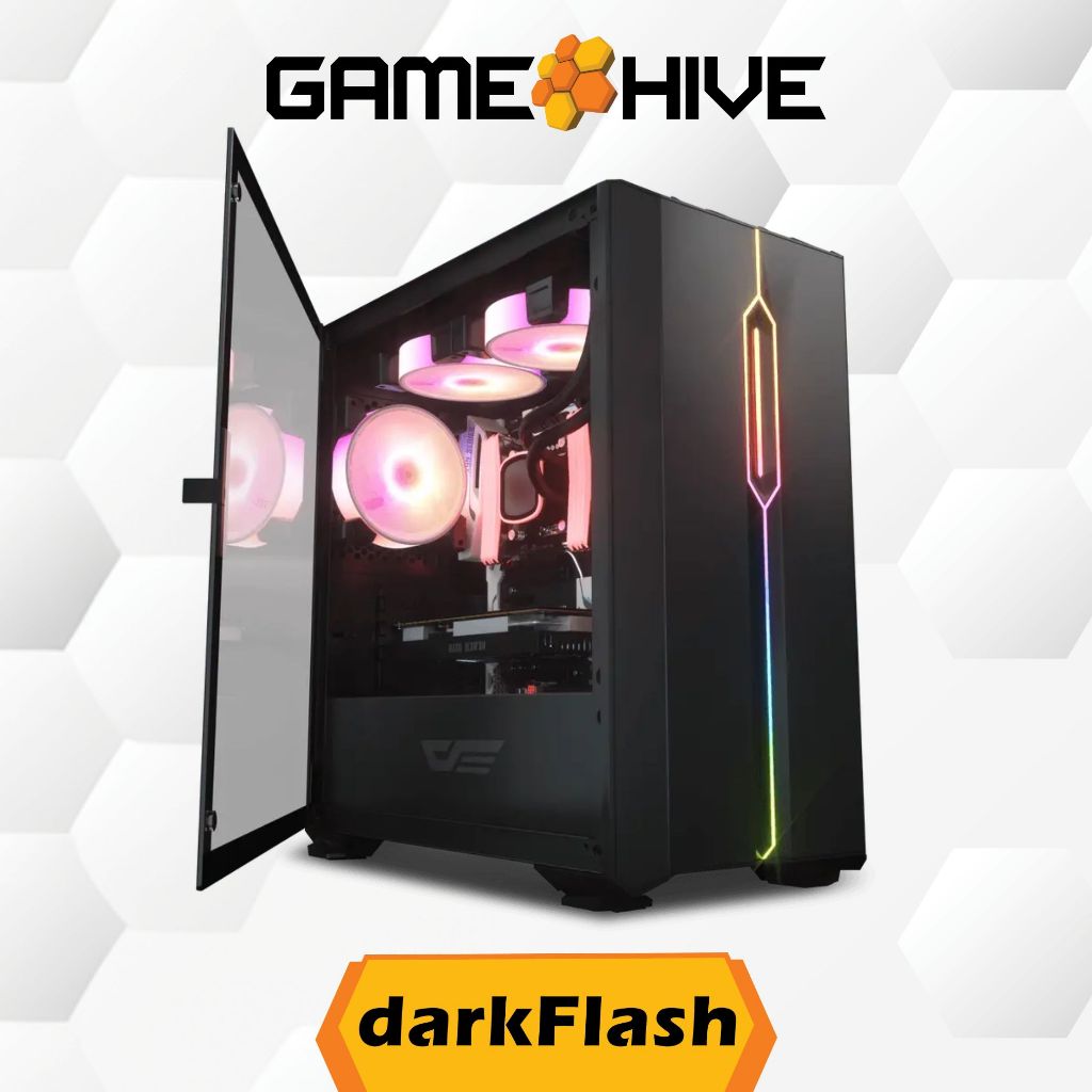Darkflash DLM23 Mid-tower TG Case Black CASING | Darkflash Casing ...