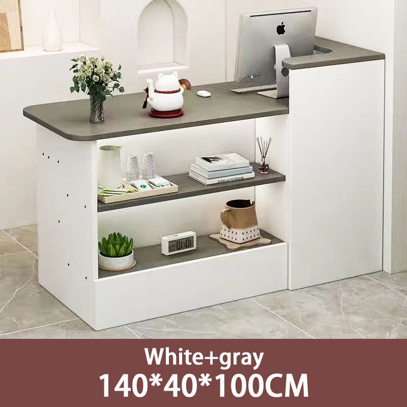 Modern cash register, convenience store front desk, reception desk ...