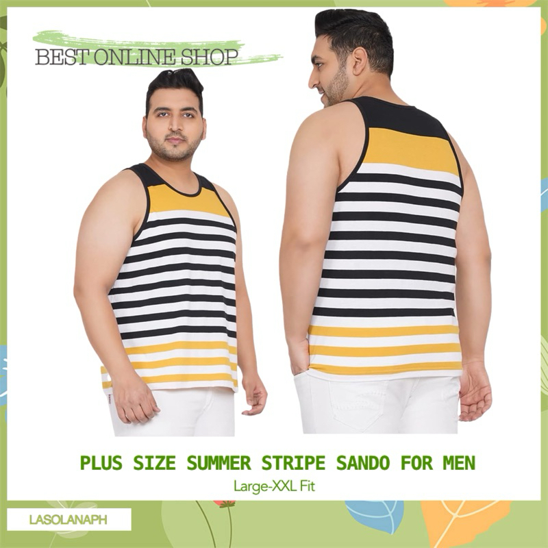 LASOLANAPH - BIG SIZE Sando Stripes for Men * Medium to XXL* - Kelvin ...