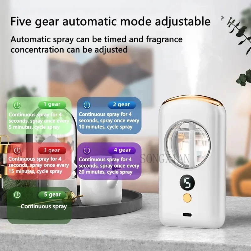 Fragrance Machine Digital Display Automatic Air Aroma Diffuser ...