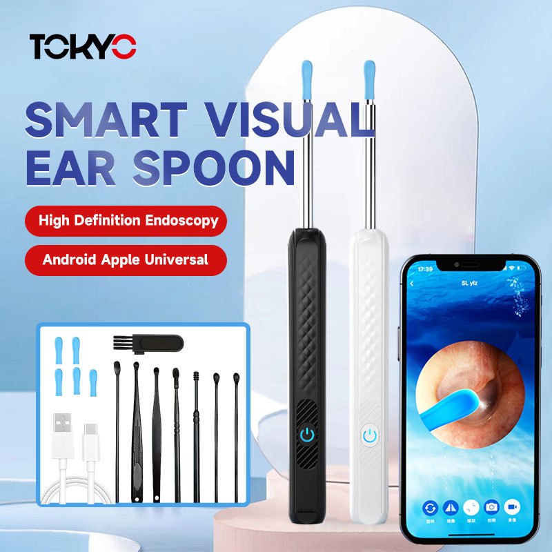 New 2024 Ear Cleaner Wi-Fi Smart Visual Wax Remover Endoscope Wireless ...