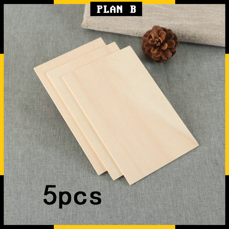 5pcs 2mm A4 DIY Balsa Wood Sheets 2pcs 5mm A3 Basswood Sheets For Sustainable Crafts Model ...