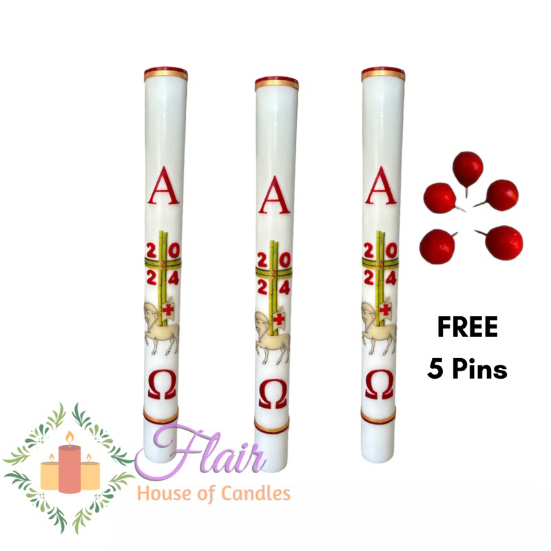 Flair Paschal Candle 2025 (3 by 30 inches) High Quality Smokeless ...