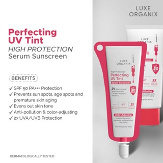 LUXE ORGANIX High Protection Perfecting UV Tint Serum Sunscreen SPF 50 PA +++ 10g | Shopee ...