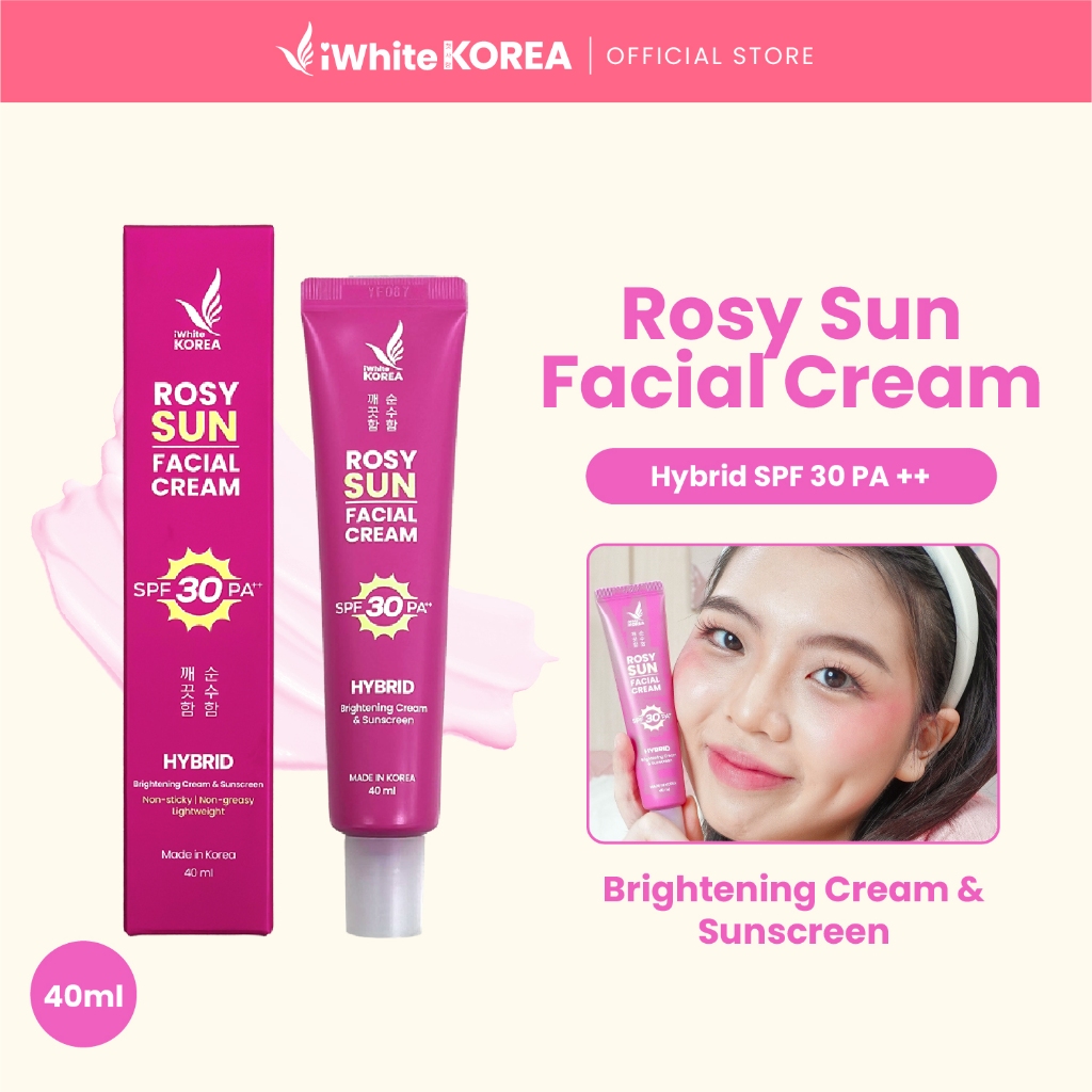 iWhite Korea Rosy Sun Facial Cream Tube 40ml with SPF30 Sunscreen ...