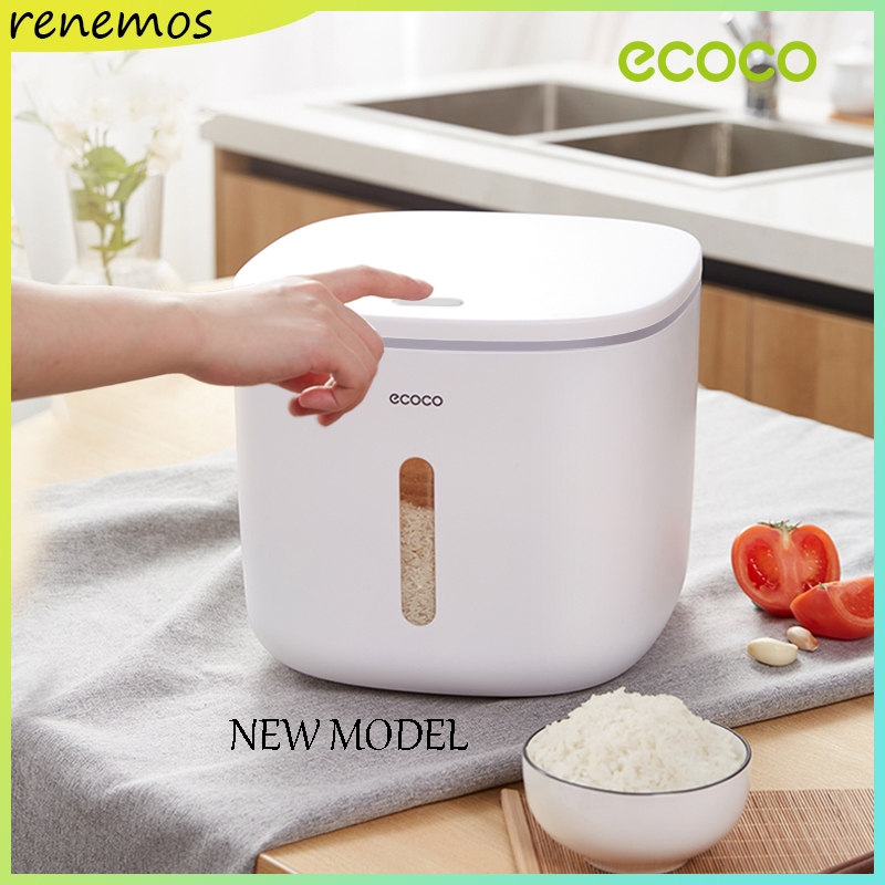 Ecoco NEW Rice Dispenser 5kg 10kg Airtight Rice Storage Box Container ...