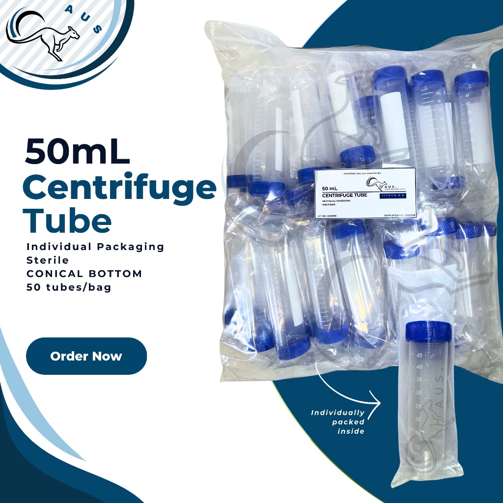 50mL Centrifuge Tube, PP, Conical Bottom, Sterile | Shopee Philippines