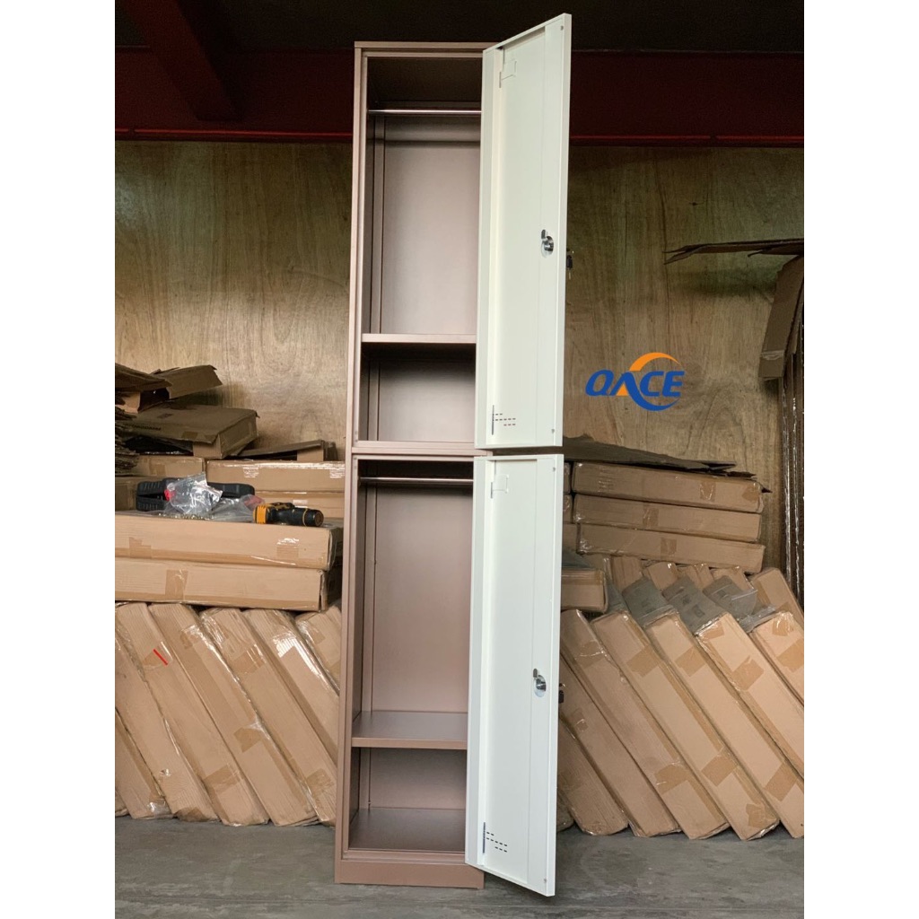 STEEL 1&2 doors slim Locker(NOT ASSEMBLED 185*32.5*45CM) | Shopee ...