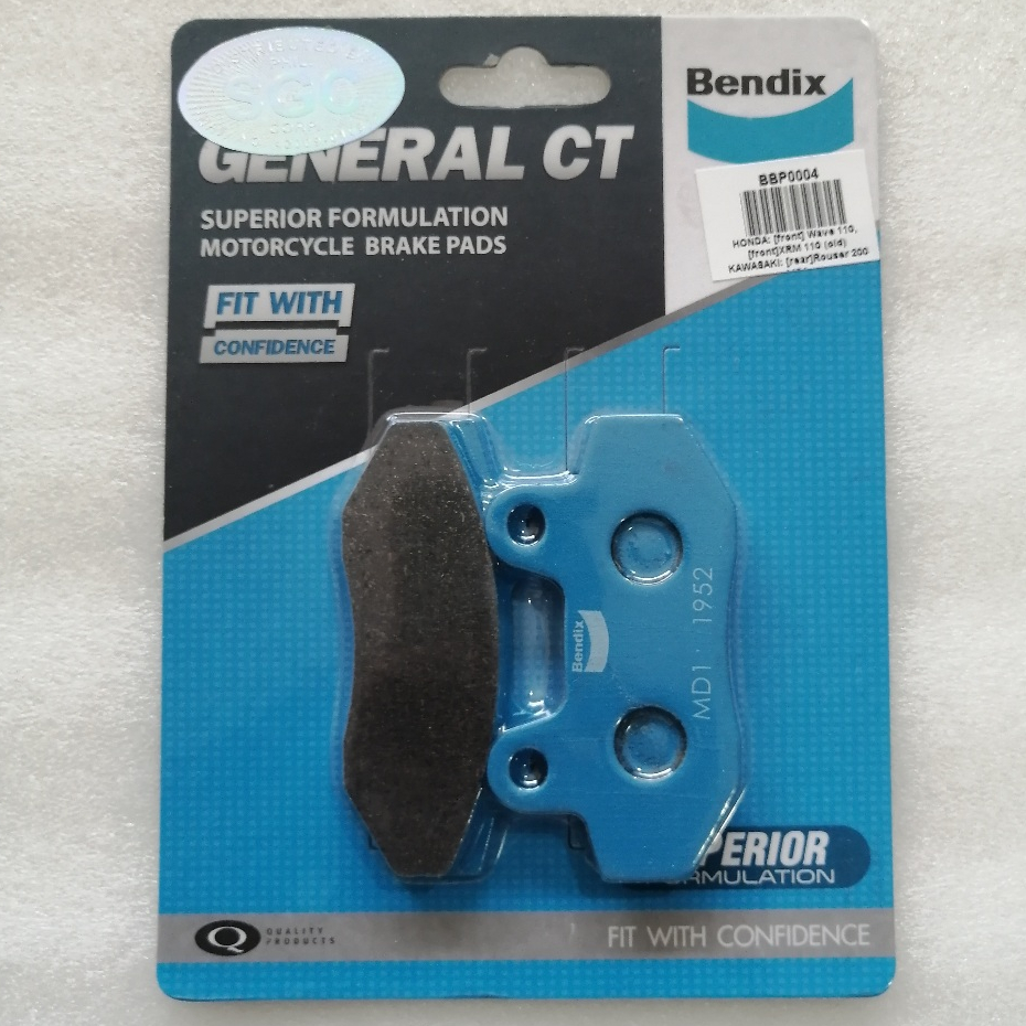 Bendix MD 01 Brake Pads for Honda Wave 110, XRM 110 Old, Motorstar ...