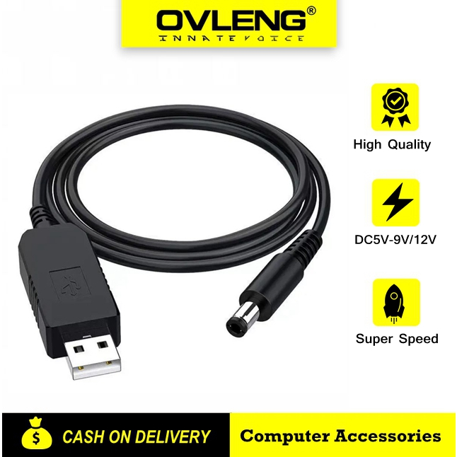 Ovleng Boost Converter Dc 5v To 9v 12v USB Step Up Cable | Shopee ...