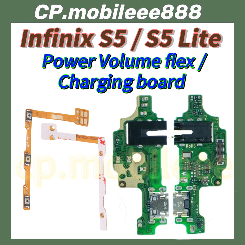 Infinix S5 S5 Lite Power Volume Flex Button Switch USB Charging Port ...