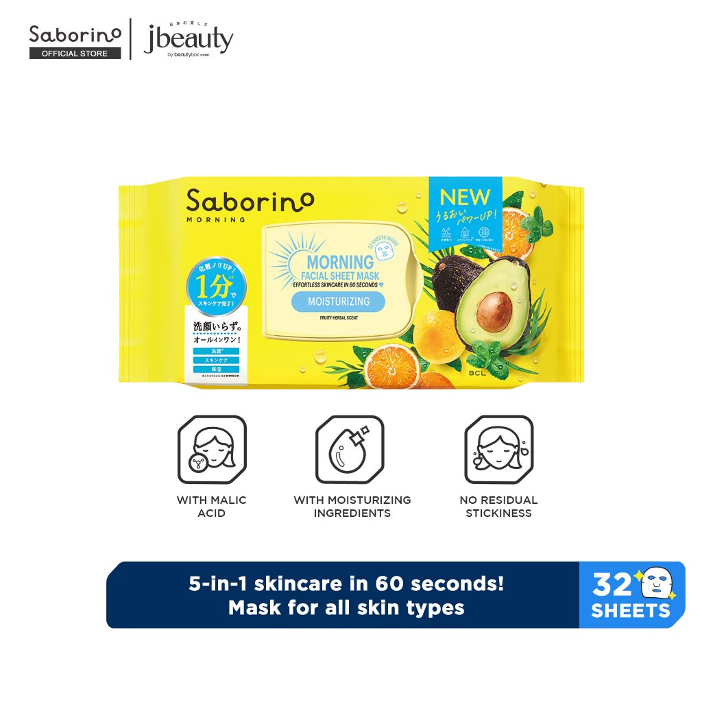 SABORINO Morning Facial Sheet Mask N (32 sheets) | Shopee Philippines