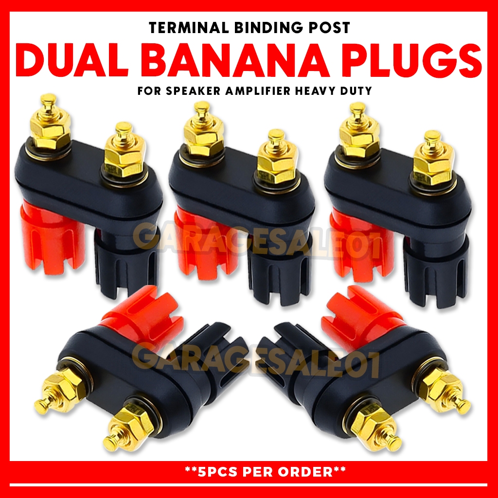 5PCS Dual Female Banana Plug Jack Terminal Binding Post 4mm for Speaker ...