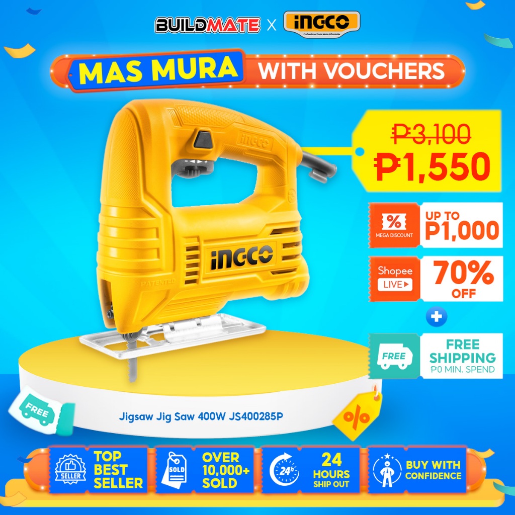 INGCO Original Electric Jigsaw Jig Saw 400W JS400285P DIY Wood ...