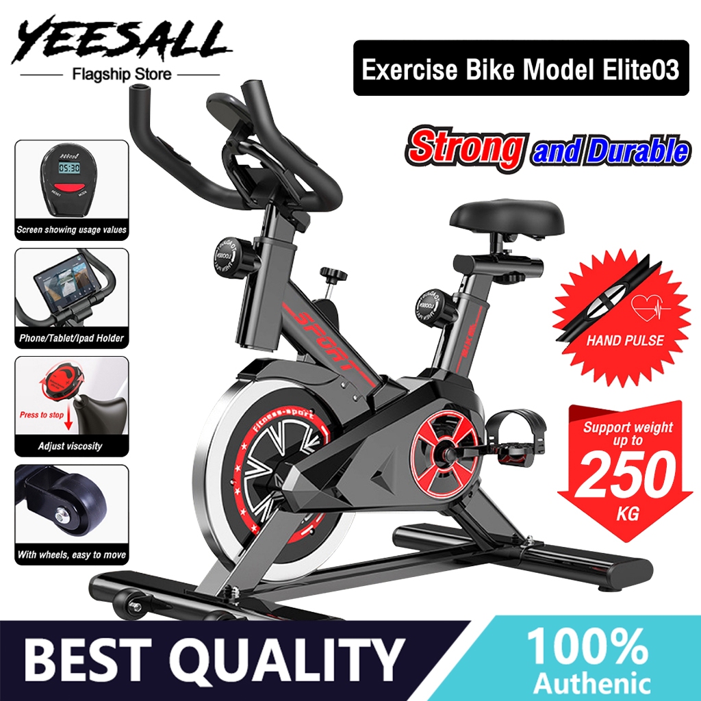 Exercise bike Stationary Bike with LCD Monitor Exercise Machine ...