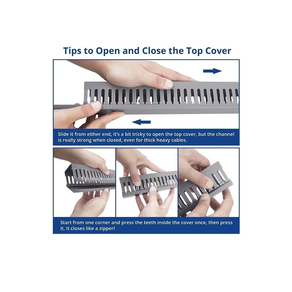 Cable Tray Duct Slotted PVC industrial environmental protection cable ...