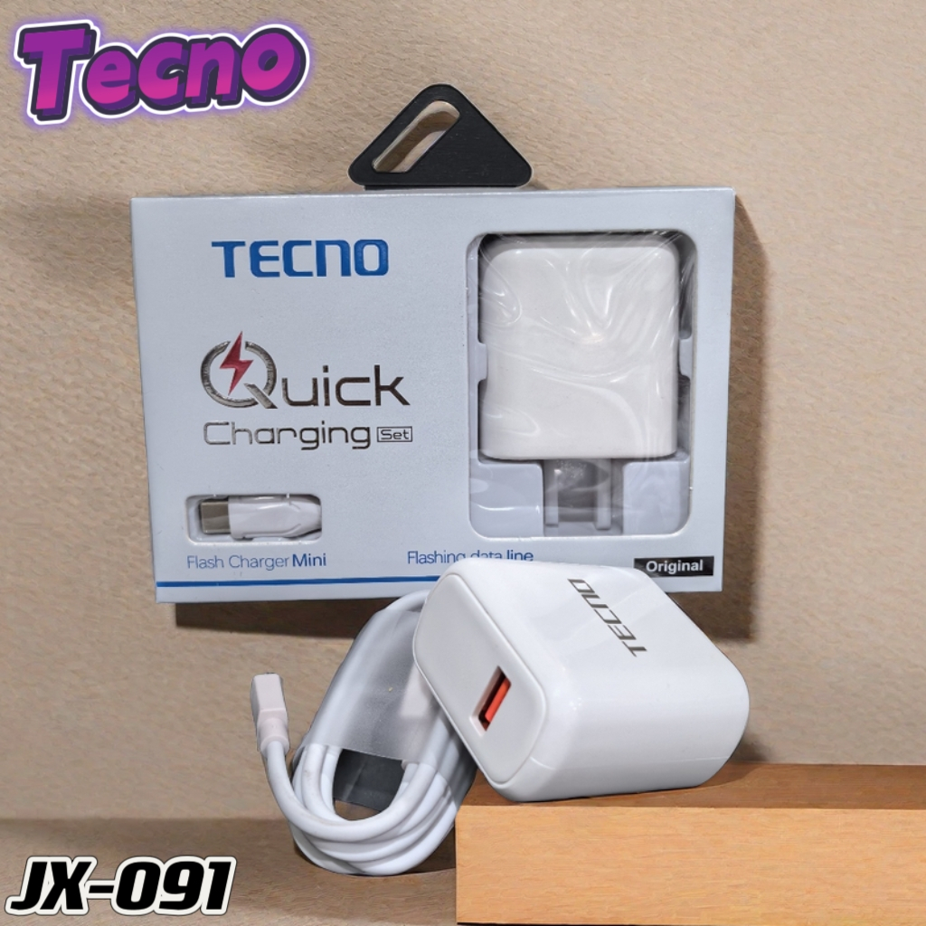 100% Tecno 18W Fast Charging Travel Charger + Usb Cable For Type c ...