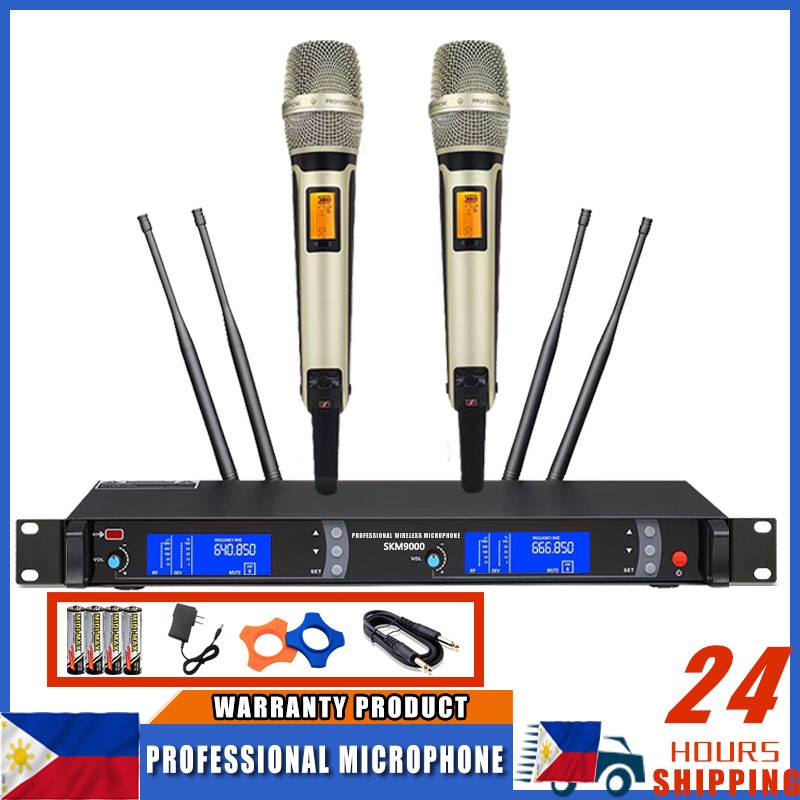 SKM9000 wireless microphone frequency volume adjustable | Shopee Philippines