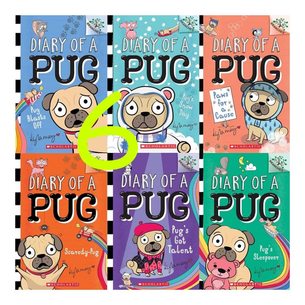 Diary of a Pug Collection Set ( 6 Books ) Paperback (slight folds on ...