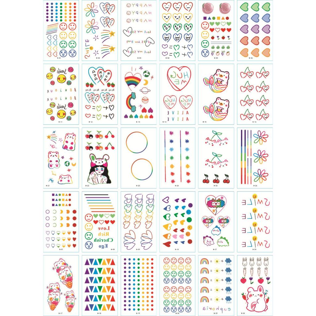 New Post 30pcs Temporary Tattoo Sticker Waterproof And Cute Sticker