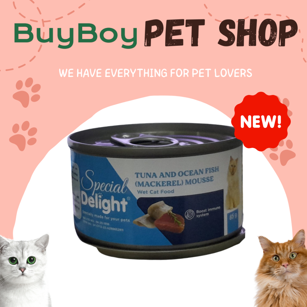SPECIAL DELIGHT TUNA OCEAN FISH MACKEREL 85G WET FOOD IN CAN CAT ...