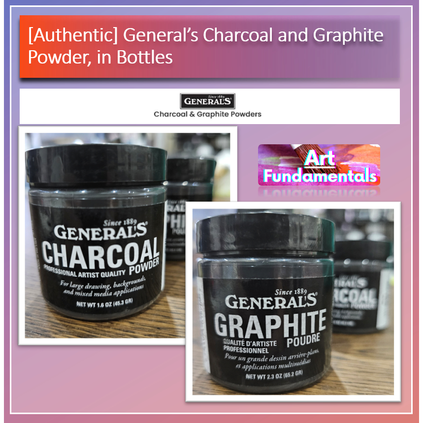 General's Charcoal Powder & General's Graphite Powder in bottles ...