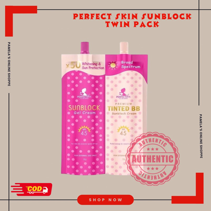 Perfect Skin Sunblock Cream Twin Pack SPF45| Sunblock Daily Use| Tinted ...