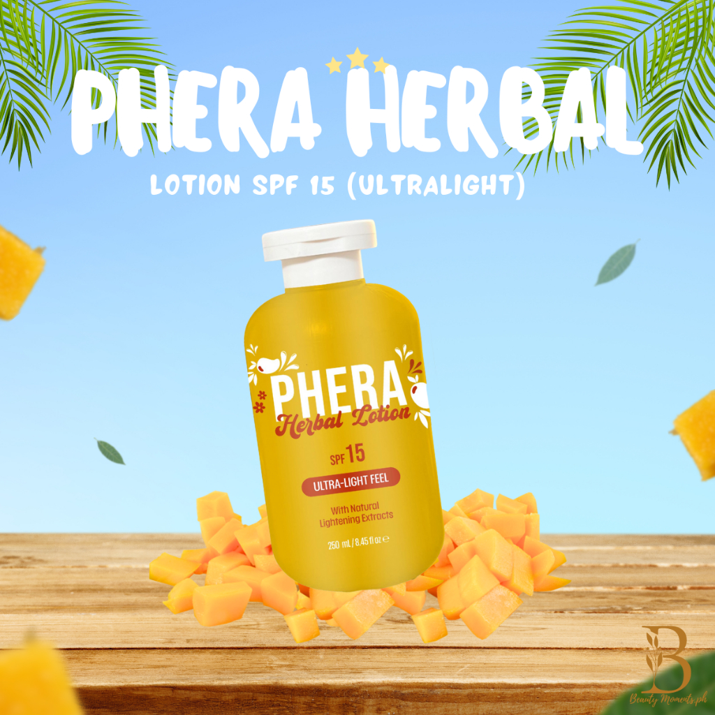 Phera Herbal Lotion Ultra-Light Feel with SPF15 250ml no sticky ...