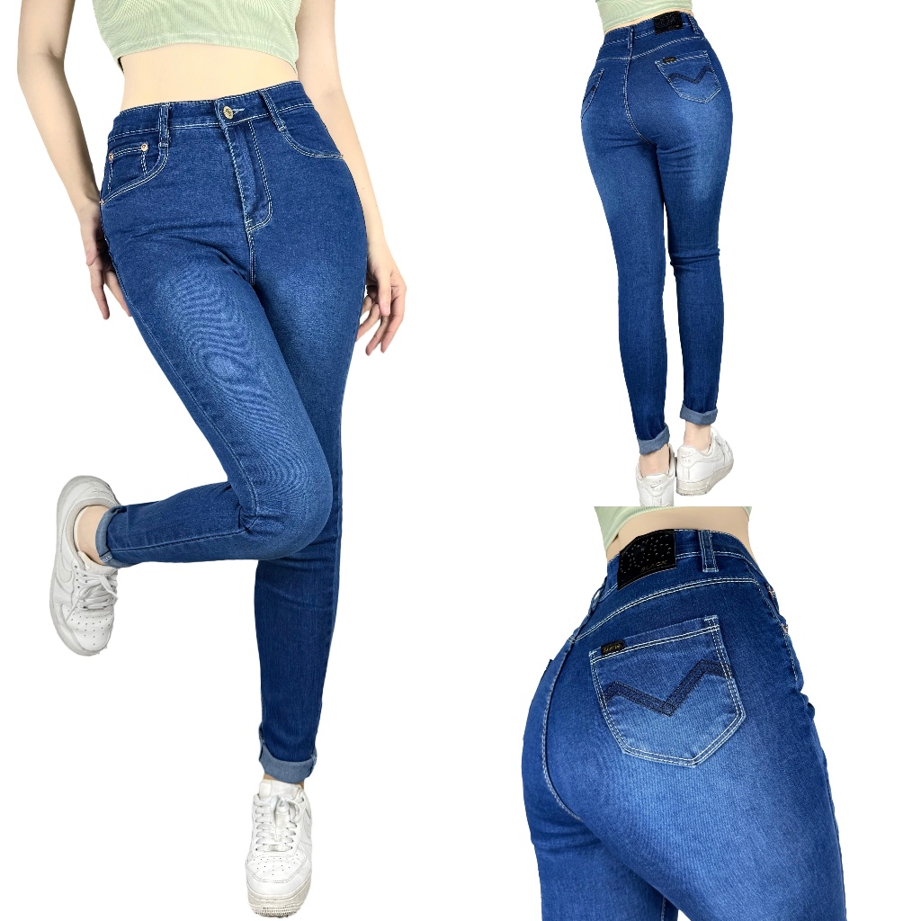Super Comfy High Waist Jeans Slim Fit Denim Maong Pants for Women ...