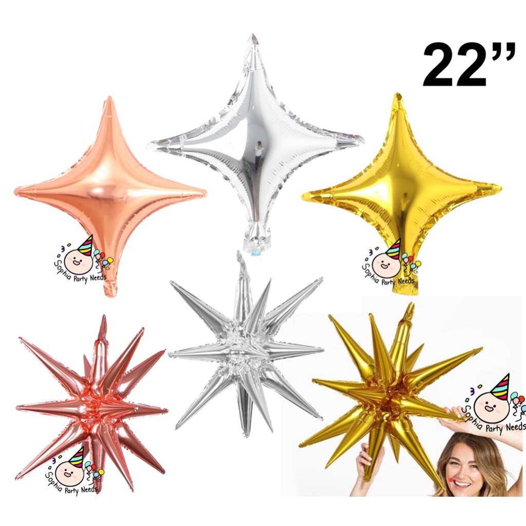 Starburst Spike Tala Starpoint Foil Balloon BIG and small size | Shopee ...
